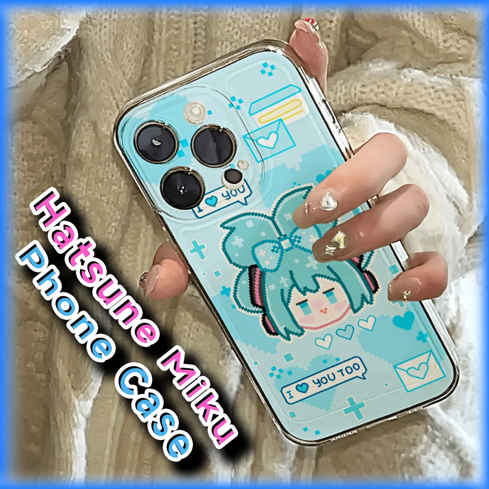 Capa-de-telefone-para-iPhone-Hatsune-Miku-Kawaii-Anti-Scratch-Pixel-Art-Capa-Protetora-Vocaloid ...
