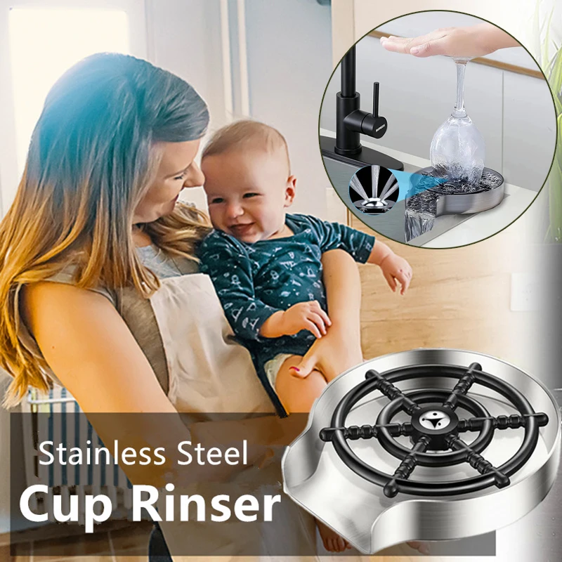 High-Pressure-Automatic-Cup-Washer-Mute-Mug-Rinser-Baby-Bottle-Cleaner ...