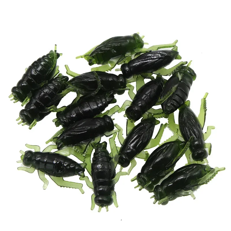 30Pcs-Luya-Fake-Bait-Soft-Insect-Cricket-Artificial-Carp-Silver-and ...