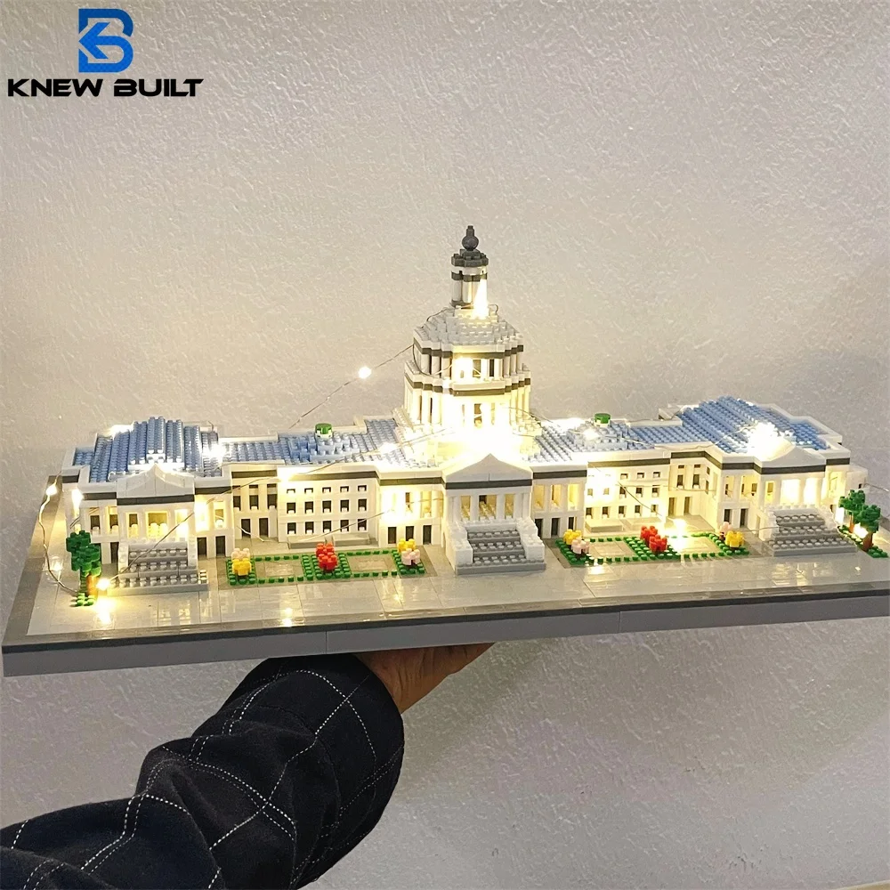 Knew-Built-Capitol-Micro-Mini-Building-Block-Toy-with-USB-LED-Dazzling ...