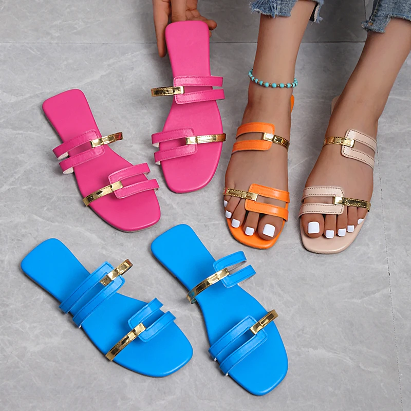 Shoes Women Flats Slippers | Flat Shoes Beach Women | Women Slippers ...