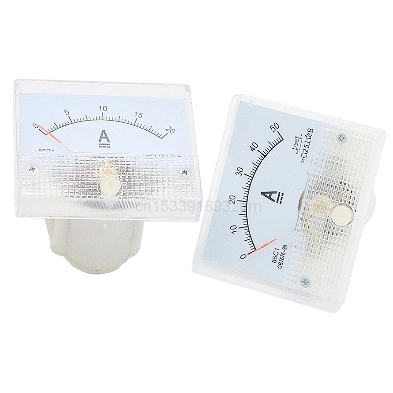 85C1-DC-Ammeter-Analog-Current-Meter-Panel-Mechanical-Pointer-Type-1A ...