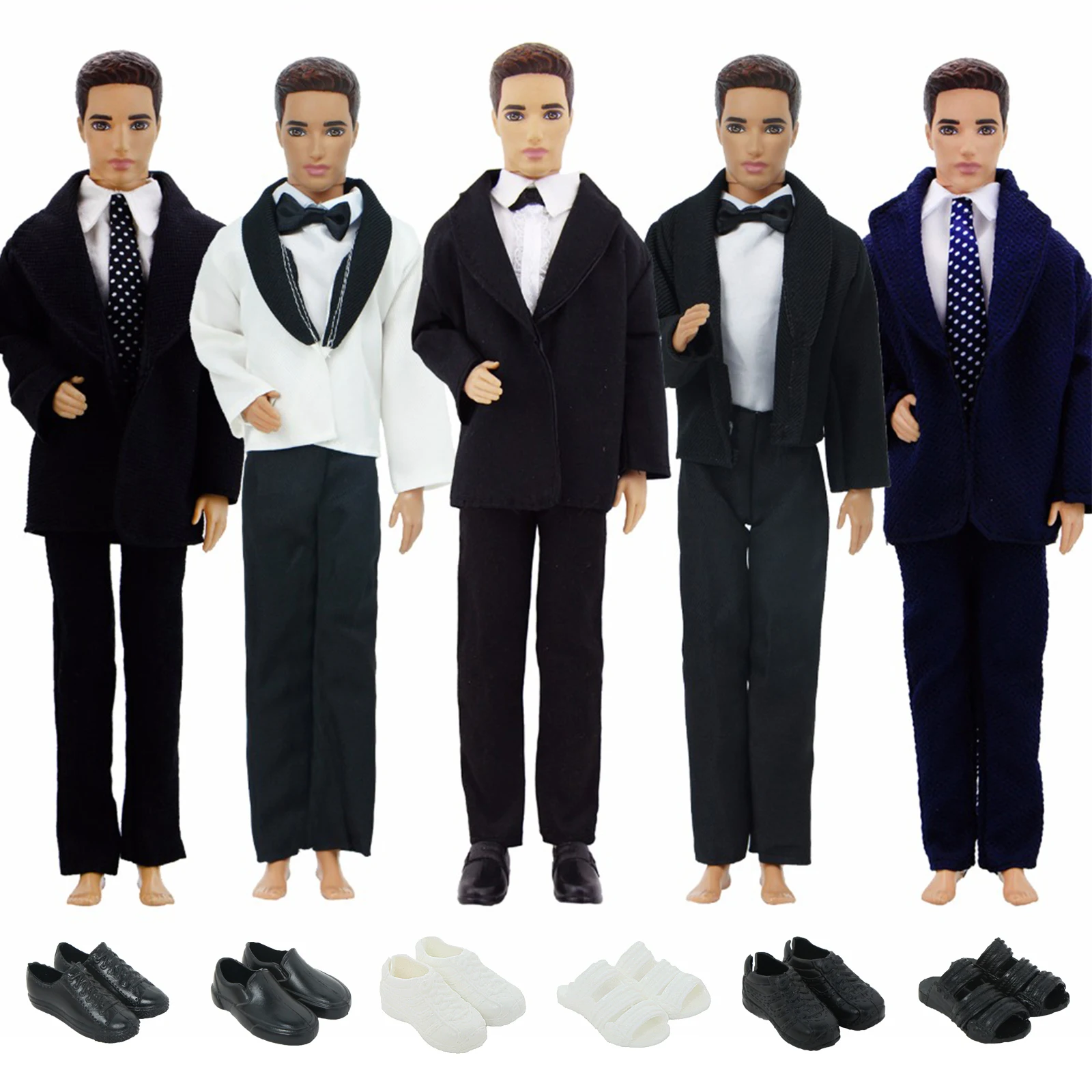 Handmade Doll Accessories Men Outfit Shirts + Coat + Trousers Shoes ...