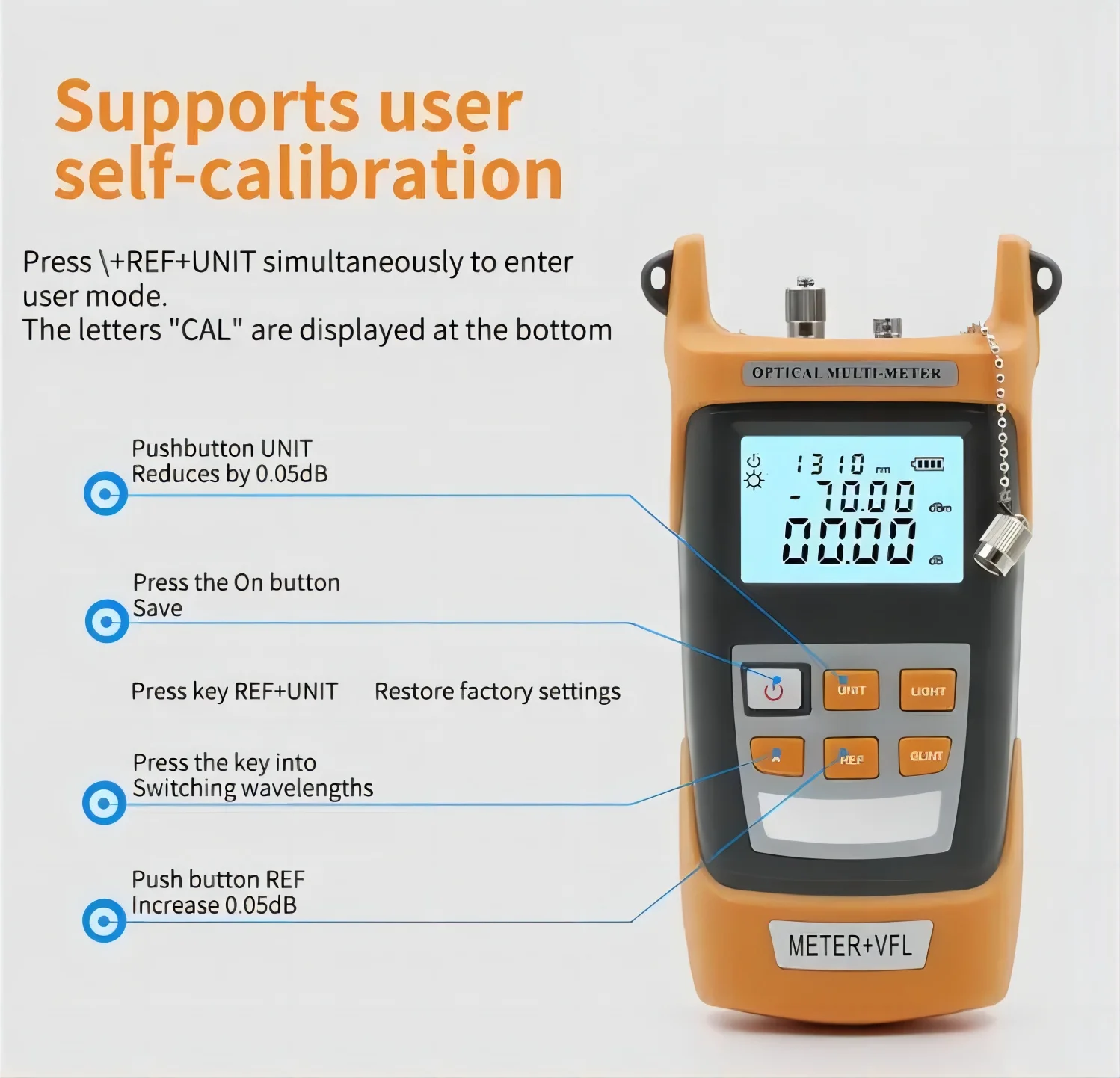 KEXINT Single Mode Fiber Optic Tools Fiber Optic Meter with High ...