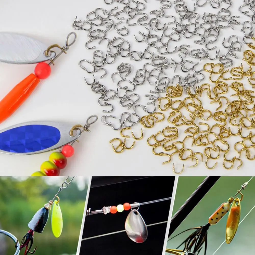50Pcs 4 Size Easy-Spin Clevises Easy Spin Brass U- Shaped Fishing Lures ...