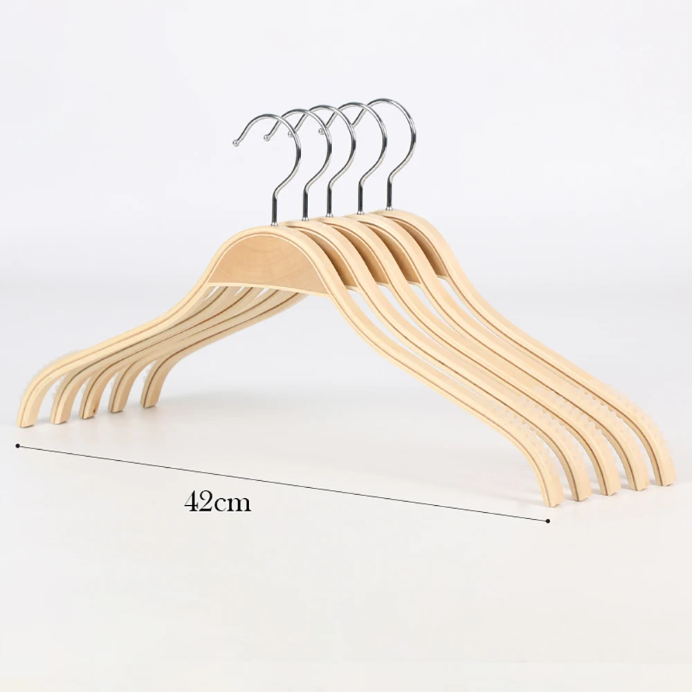 42 cm Non-Slip Wood Clothes Hanger Coat Hanger for Clothing Store Home ...