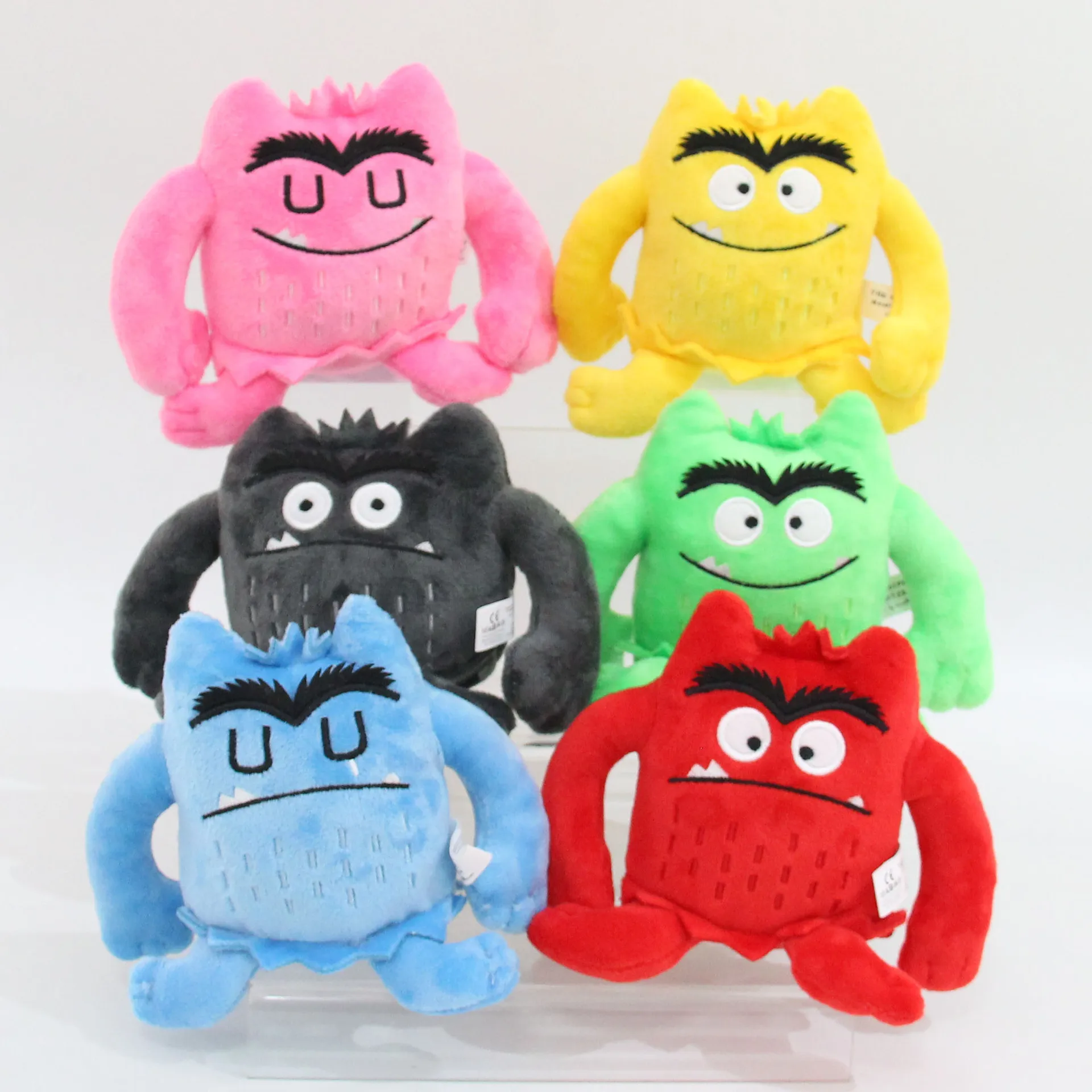 17CM-6-Colors-Kawaii-The-Color-Monster-Plush-Doll-Children-Emotion ...