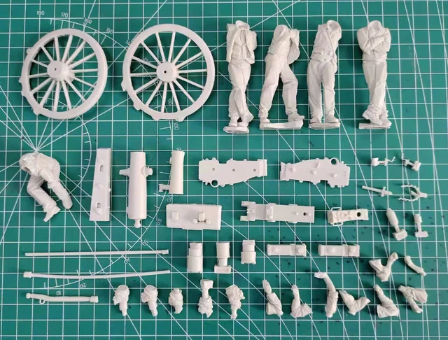 1/24 Scale Resin Figure Model Kit Confederate Artillery Crews at Rest 5 ...