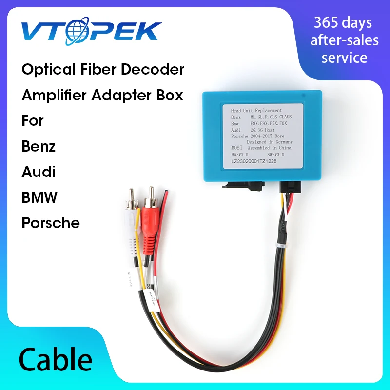 Vtopek-Optical-Fiber-Decoder-Amplifier-Adapter-Box-and-Cable-For-Benz ...