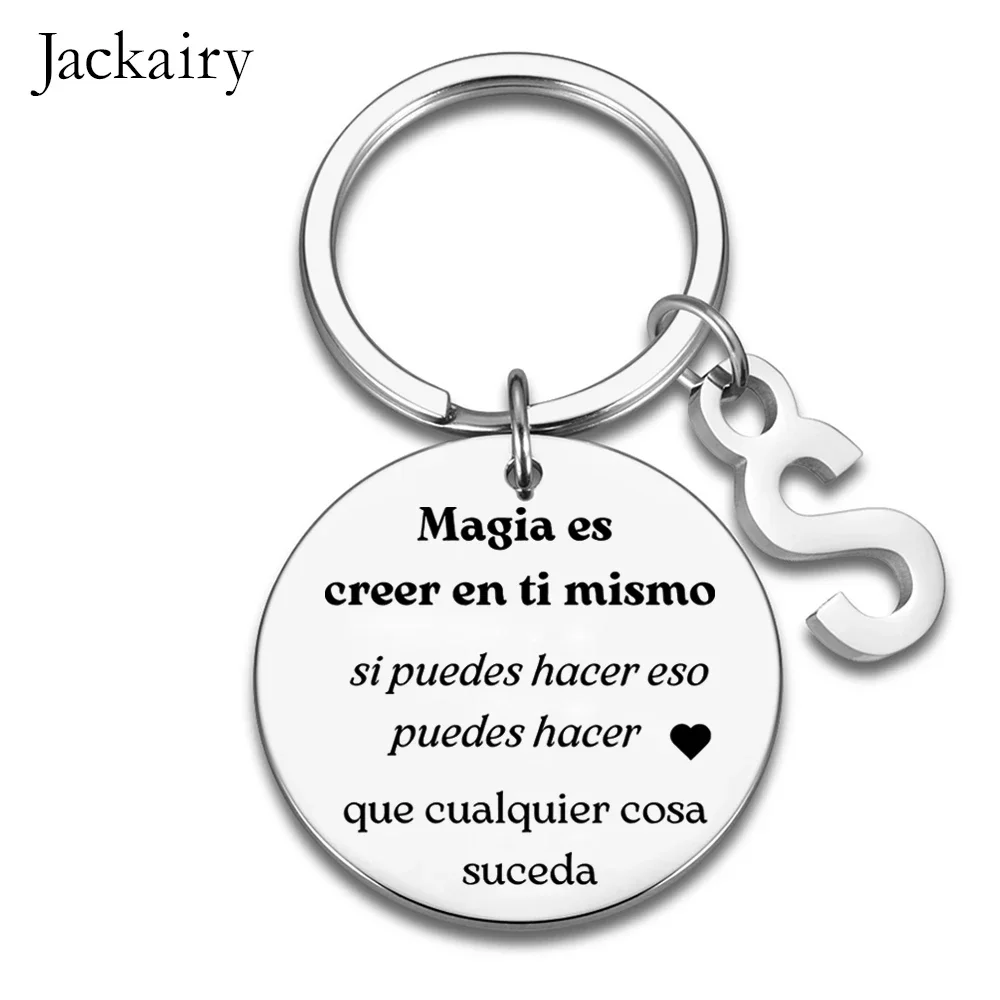 Spanish-Inspirational-Keychain-Gifts-Magia-Es-Creer-En-Ti-Mismo-Si ...