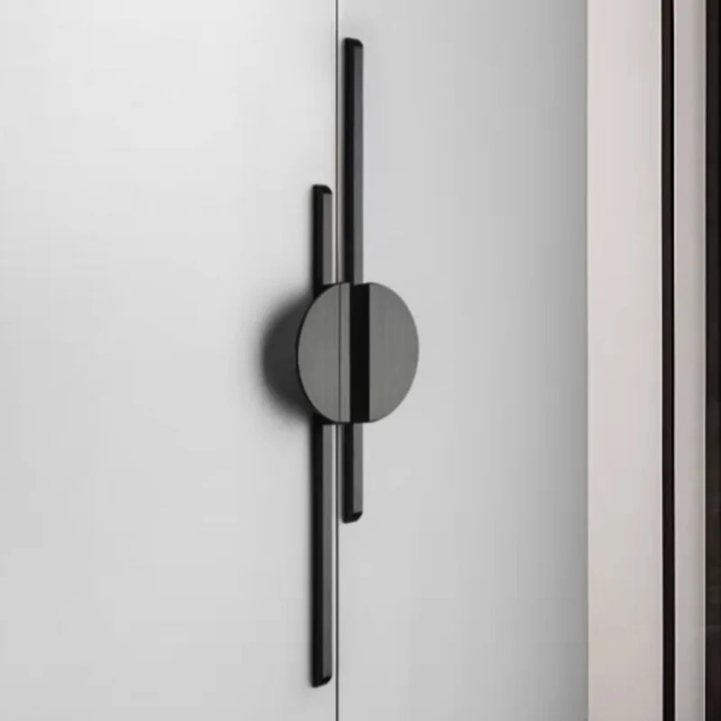 Modern Simple Black Round Counter Cabinet Door Pulls Drawer Knobs ...