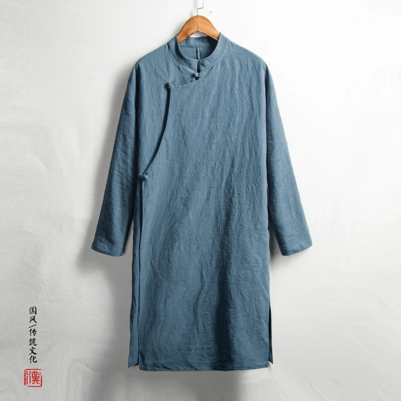 Men-Chinese-Traditional-Cotton-Linen-Hanfu-Shirts-Qipao-Tops-Robe-Tang ...
