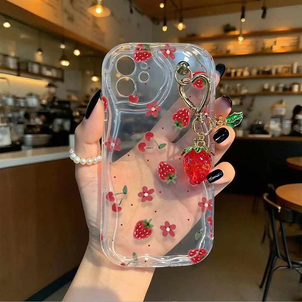 Strawberry Flower Pendant Case For Realme 15 13 14 Pro Plus 12 12X C71 ...