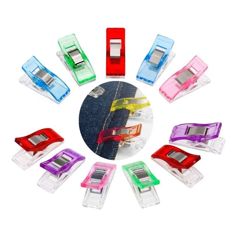 Nieuwe 50Pcs Ps Plastic Clips Voor Patchwork Naaien Diy Ambachten Quilt ...