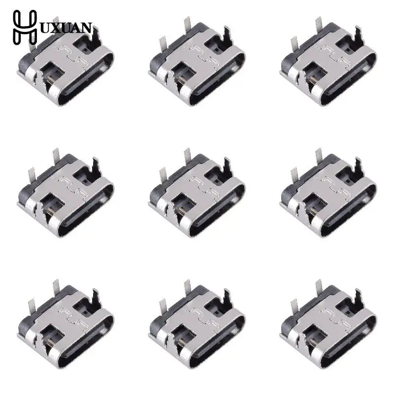 10Pcs 2 Pin Micro USB Type C Connector Socket USB 3.1 Type-C Female ...