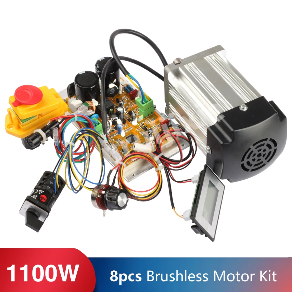 1100W Brushless DC Motor/Main Control Board/WM210V Lathe Power Drive ...