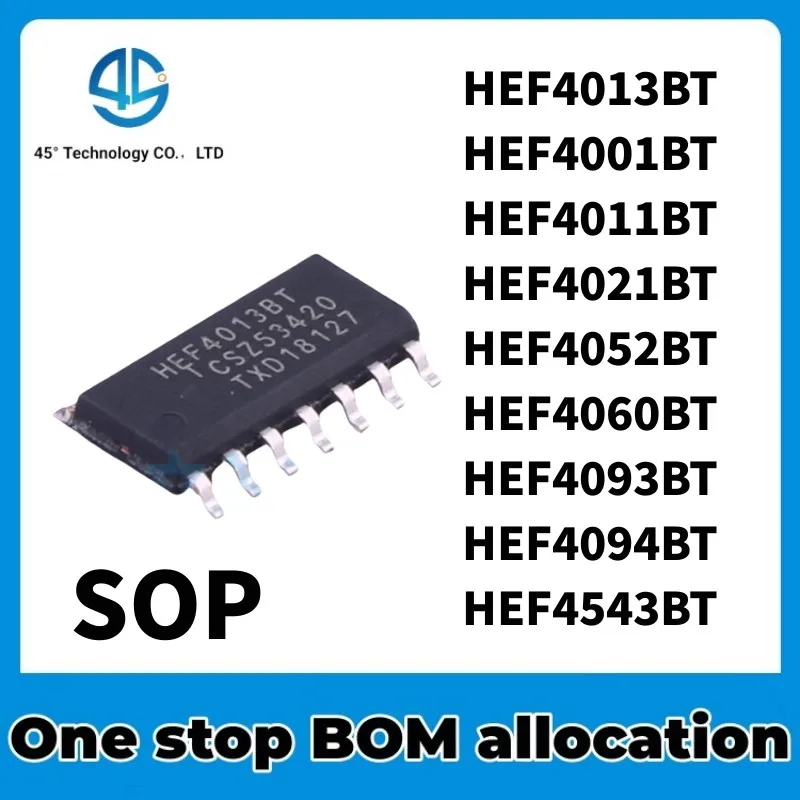 Juego-de-chips-IC-de-50-piezas-HEF4013BT-HEF4001BT-HEF4011BT-HEF4021BT ...