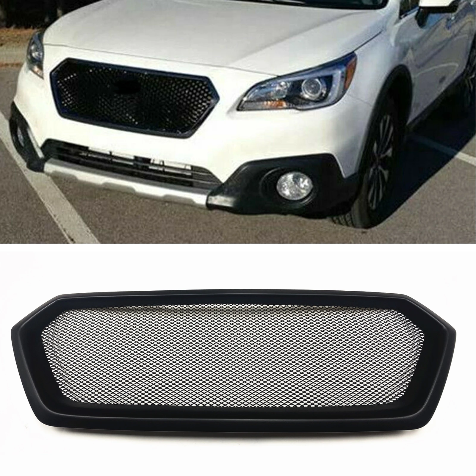 For Subaru Legacy Outback 2015 2017 Front Grille Grill Car Upper Bumper ...