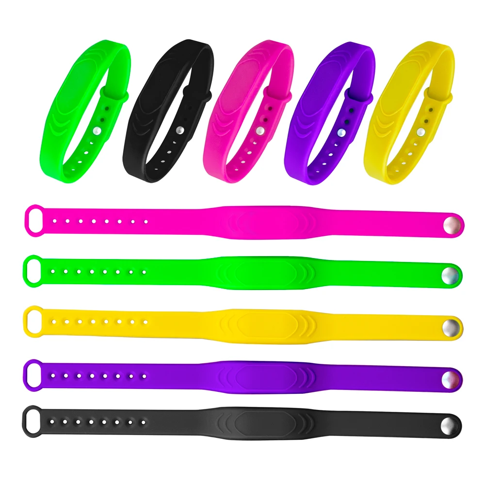 Waterproof-5pcs-125khz-13-56MHz-Access-Control-Silicone-Wristband-Smart ...