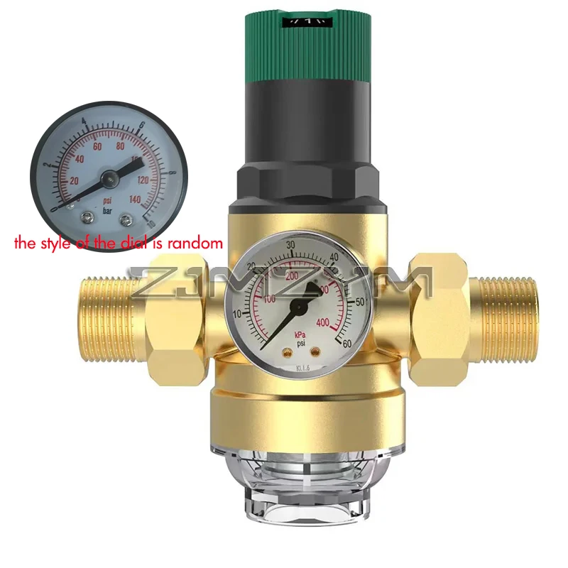 Adjustable-Pressure-Reducing-Valve-With-Gauge-Pressure-Regulator-Valve ...