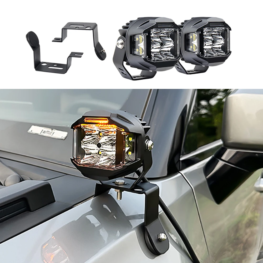 Car-LED-Light-Modification-A-pillar-Spotlight-Bracket-Cowshed-Front ...