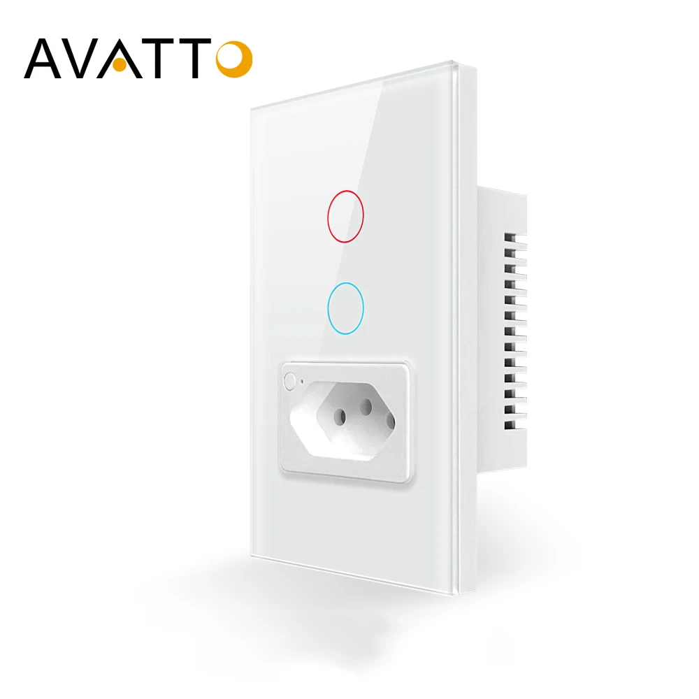 AVATTO-WiFi-Smart-Wall-Switch-Socket-Brazil-Standard-4X2-Glass-Panel-1 ...