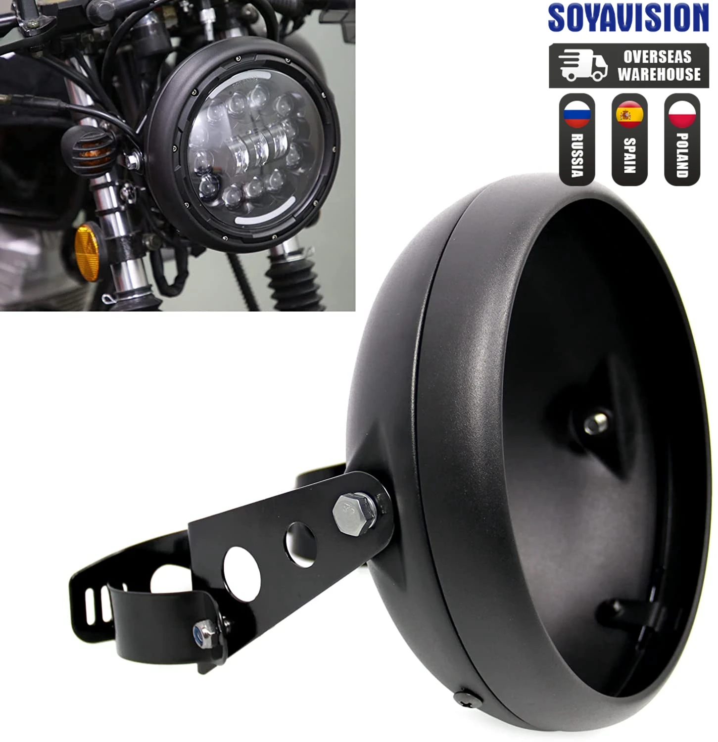 Universal-7-Led-Car-Motorcycle-Headlight-Shells-7-inch-led-Light ...