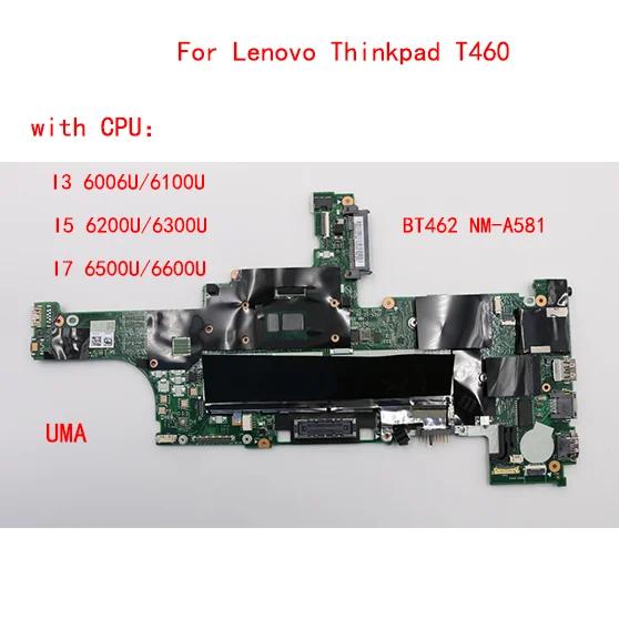 Para Lenovo Thinkpad T460, placa base de ordenador portátil BT462 ...