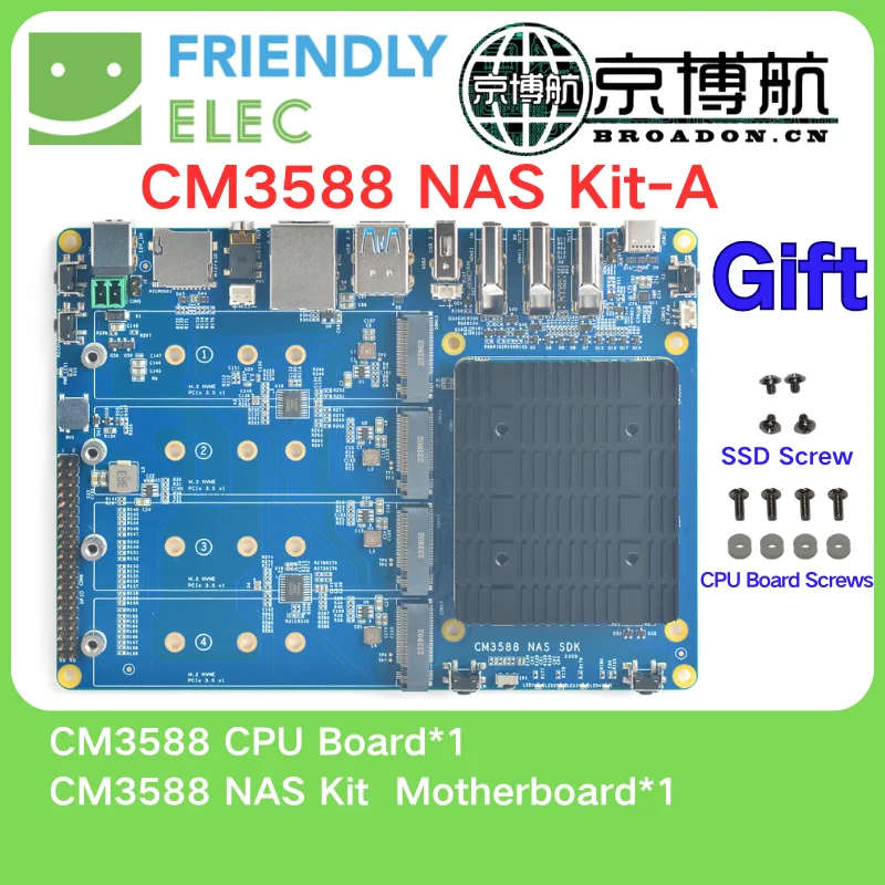 FriendlyElec CM3588 Plus Nas Kit Rockchip RK3588 Computing, 12/02/2022