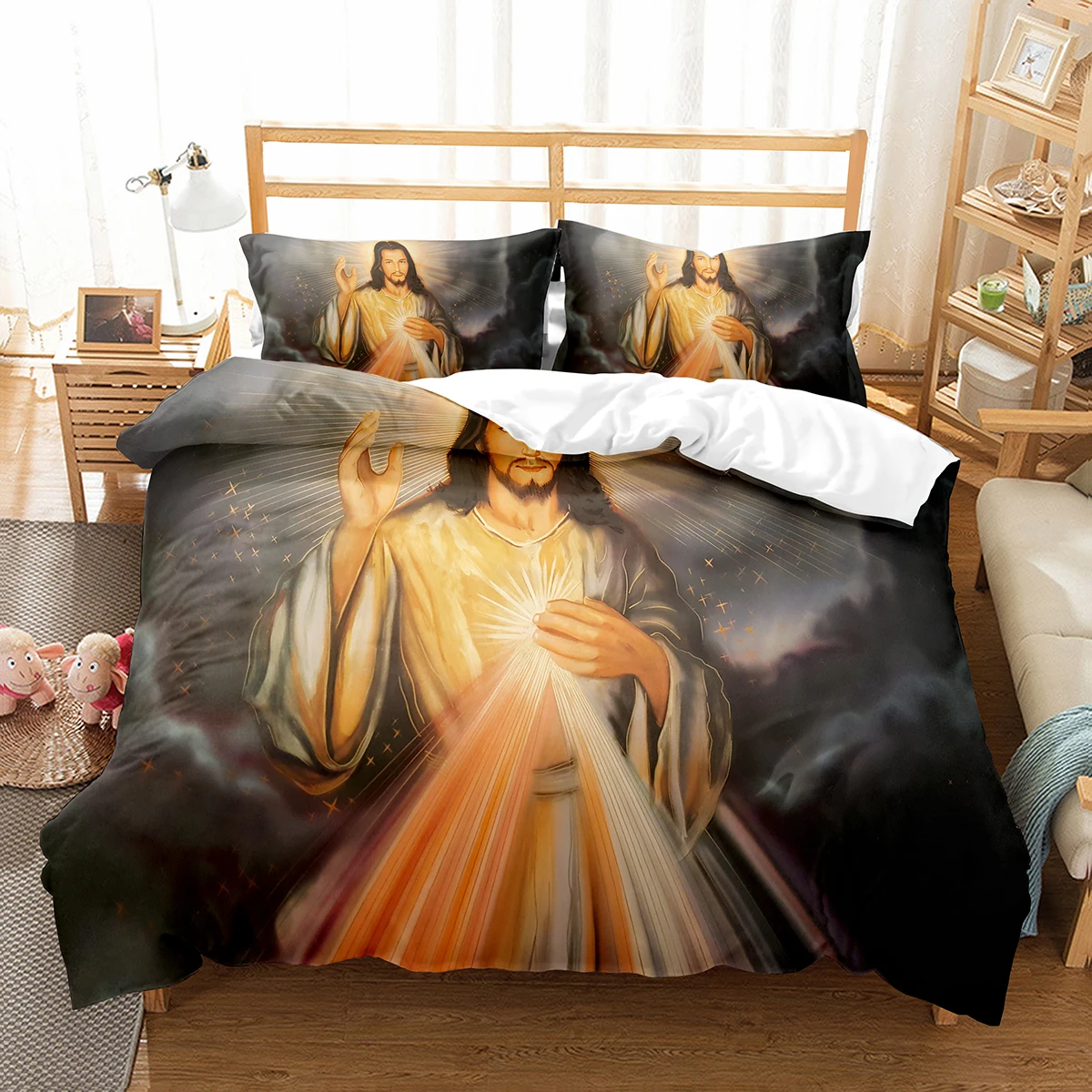 Christianity Bible Jesus Theme Duvet Cover Religion Christian Cross ...