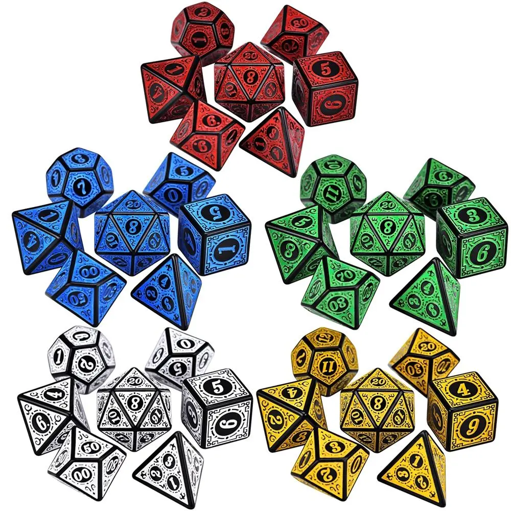 Multi-Sided-7-Die-Dice-Set-Game-Dice-For-TRPG-DND-Accessories ...