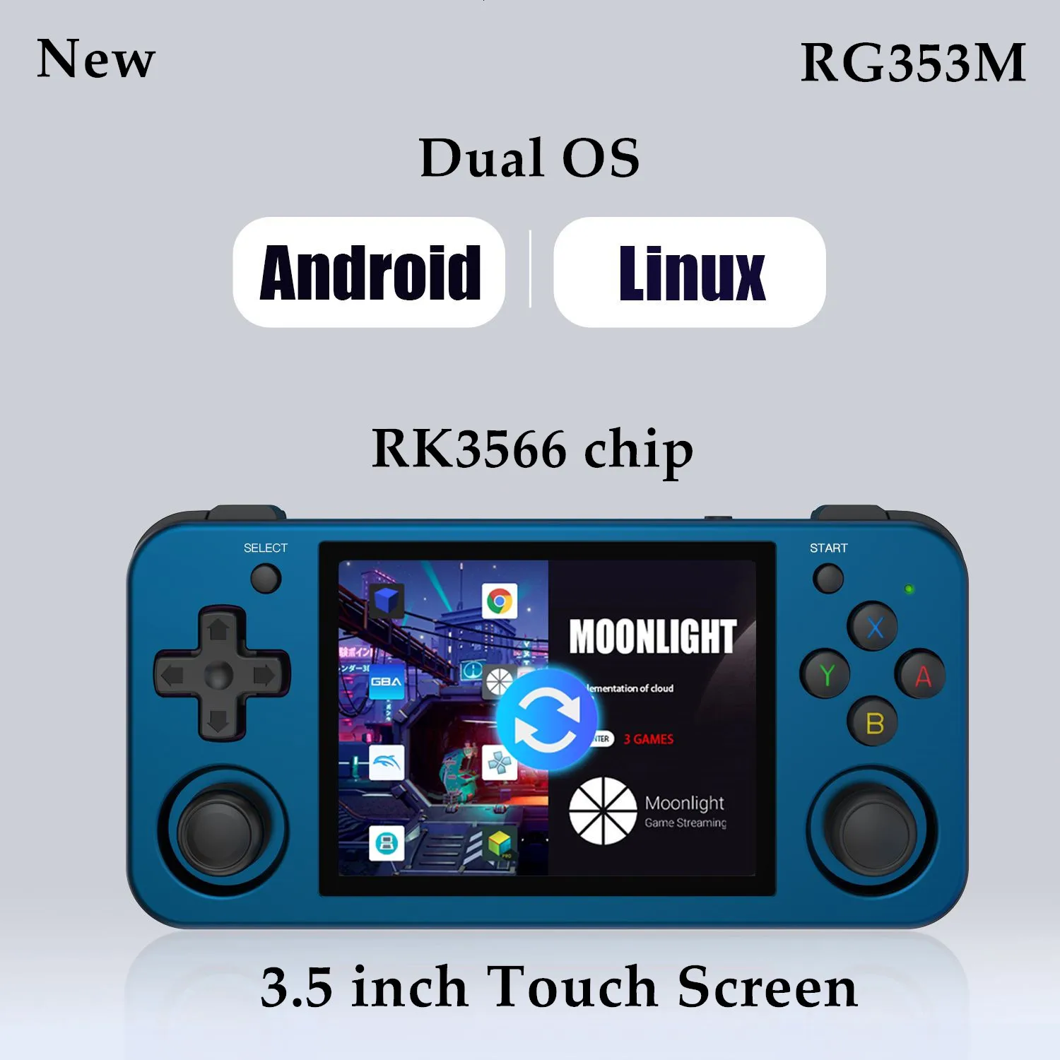 Anbernic RG353M Handheld Game Console Dual OS Androrid Linux RK3566 With BT Wifi HD TV Out Retro ...
