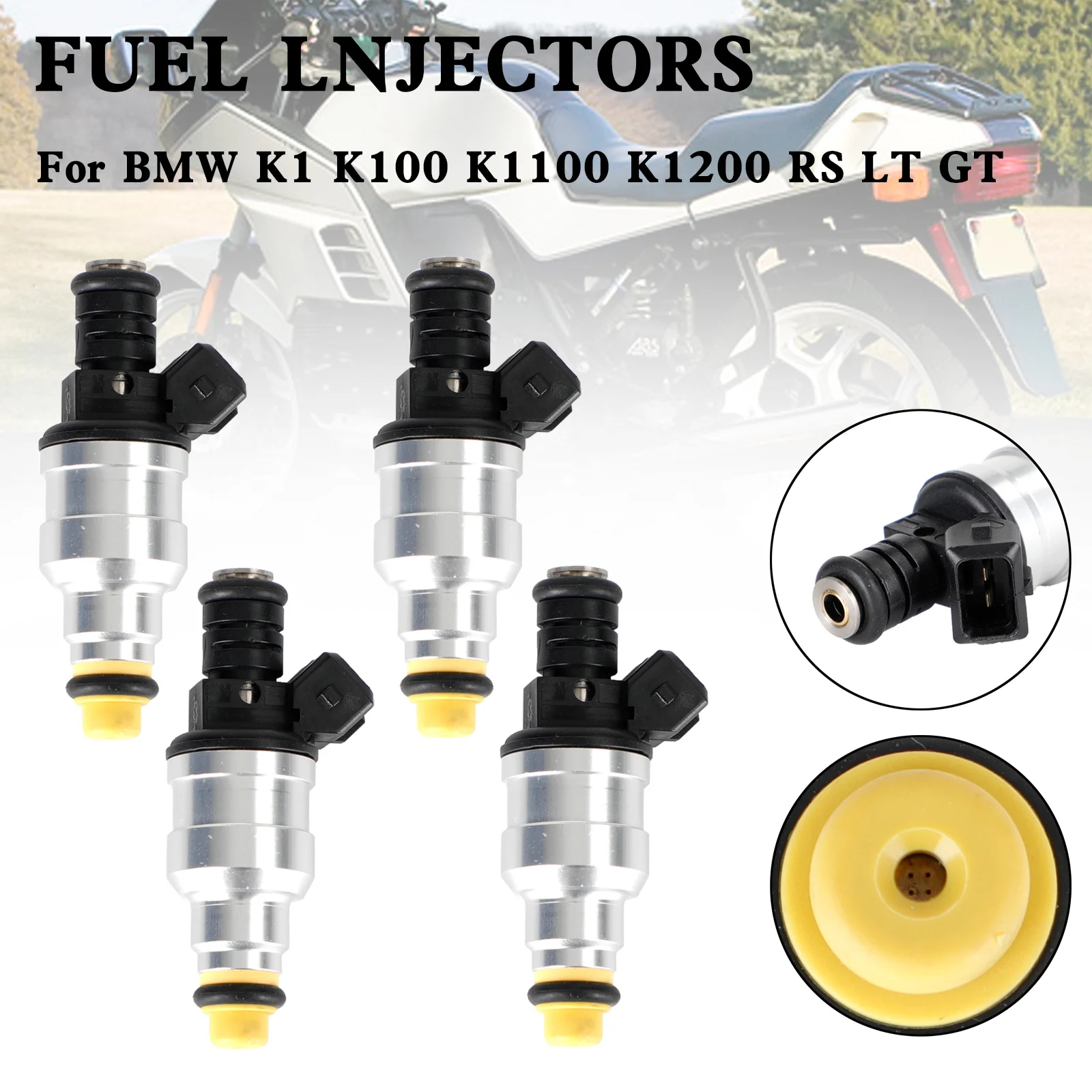 Areyourshop 4PCS Motorcycle Fuel Injector 0280150705 for BMW K1 K100 ...