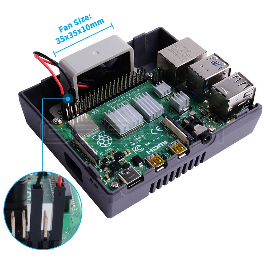 Comprar GeeekPi Game 3Pi/4Pi NES 3Pi/4Pi Style Case Kit ABS 3510 ...