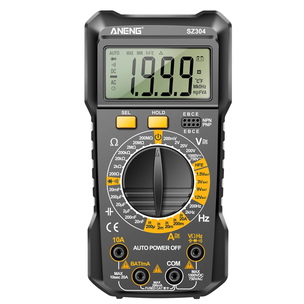 Intelligent-Multimeter-Auto-Ranging-Voltage-Resistance-Meter-2000 ...