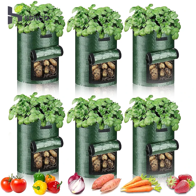Garden-Grow-Bags-3-5-7-10-Gallon-Plant-Growing-Bags-PE-Vegetable ...