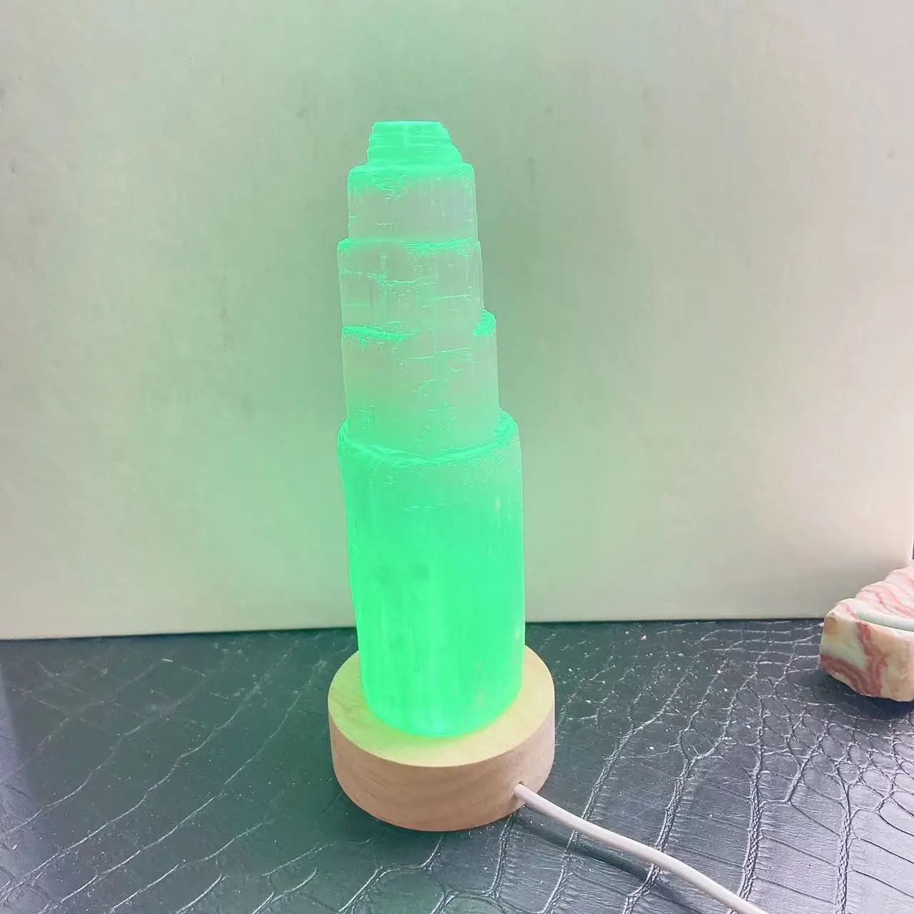 15cmHimalayan-Natural-Selenite-Crystal-Selenium-Skyscraper-Tower-Home ...