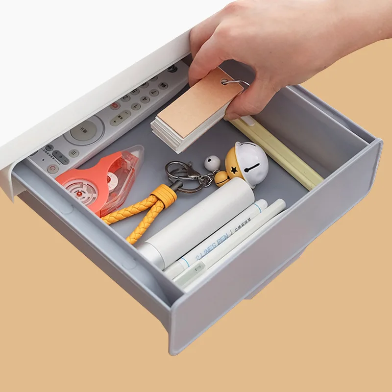 Hidden Hanging Storage Organizer Kitchen Drawer Storage Box Punch-Free ...
