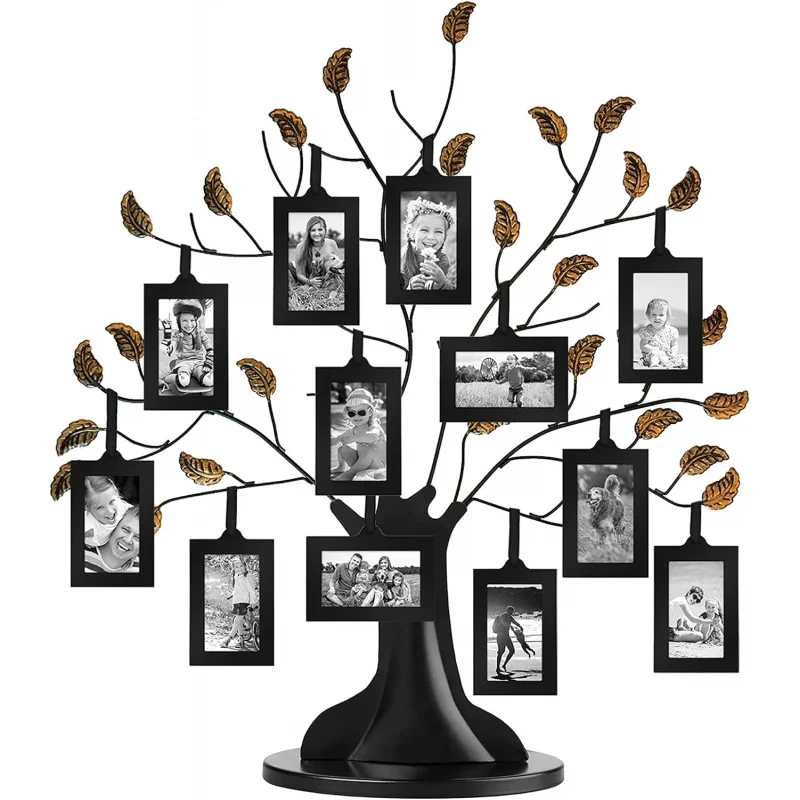 Family-Tree-Picture-Frame-Includes-12-Hanging-2x3-Picture-Frames ...