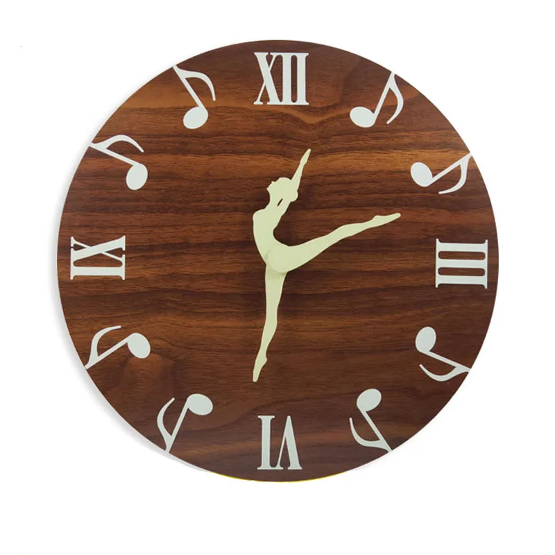 Ballet-Dancing-Luminous-Wall-Clock-Glow-In-The-Dark-for-Bedroom-Living ...