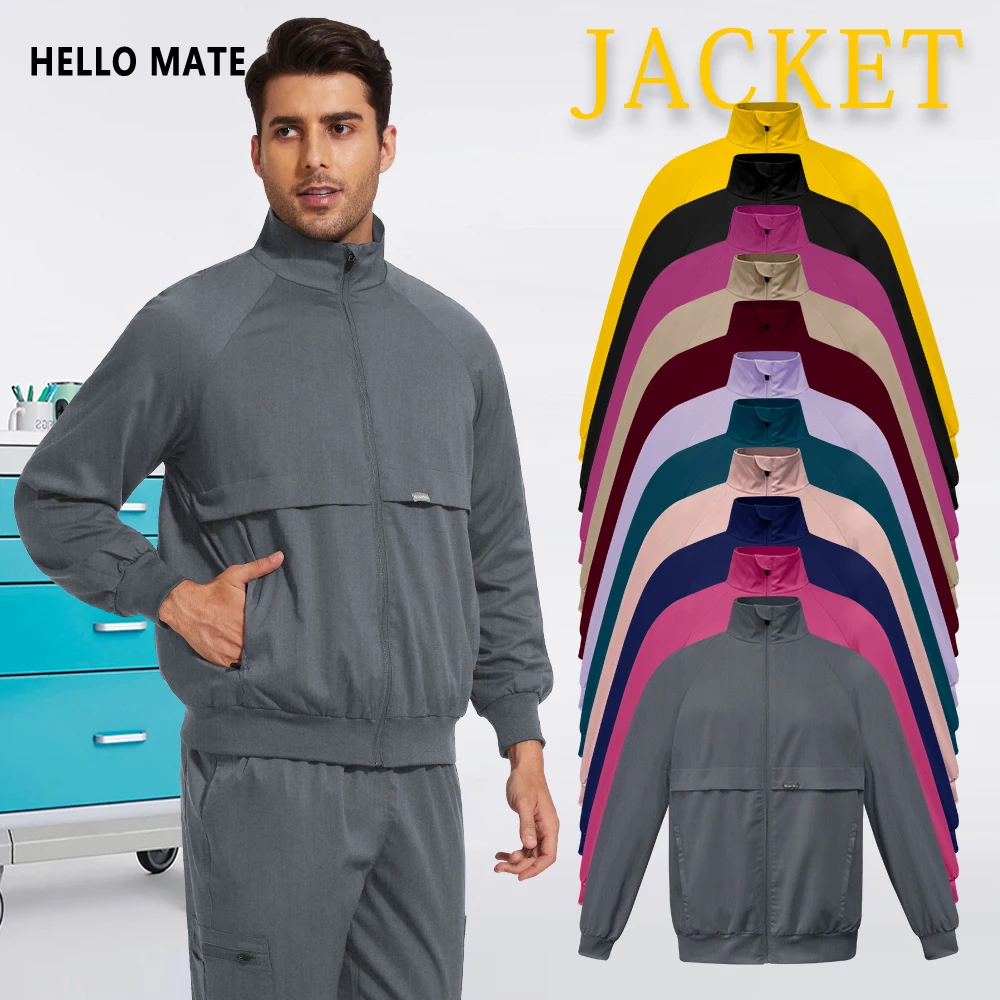 New Medical Lab Coat Surgical Uniform Hospital Dentist Clinic Work Coat ...