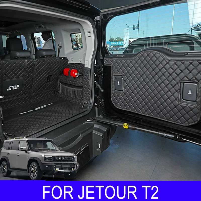 For Jetour T2 Traveler 2023 2024 Trunk Mats Leather Durable Cargo Liner ...
