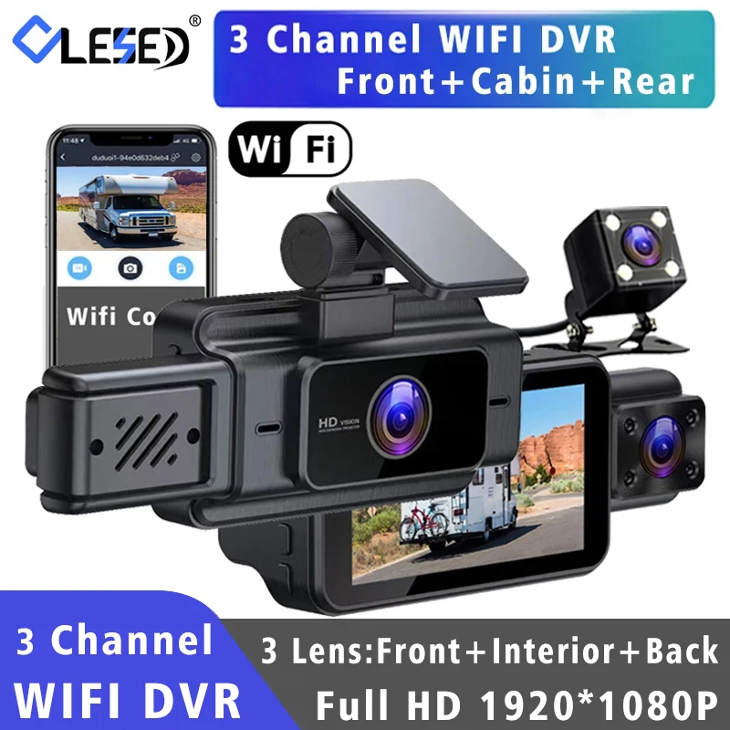 Wifi-3-Channel-Dash-Cam-Cabin-Len-Car-Dvr-HD1080P-Interior-Camera ...