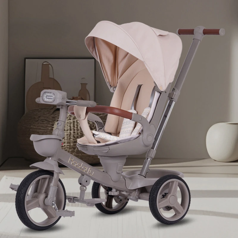 One-click-Rotating-Music-Light-Children-s-Tricycles-Bidirectional ...