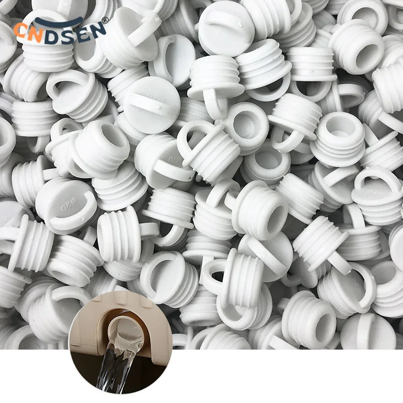 4Pcs-White-Rubber-Drain-Outlet-Hole-Plug-Silicone-Plug-With-Slot ...