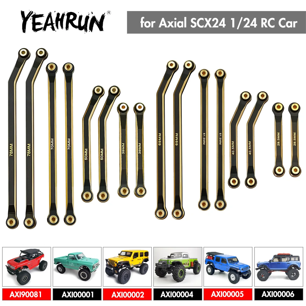 YEAHRUN Brass Steering Link Linkage Kit Heightened for Axial SCX24 ...