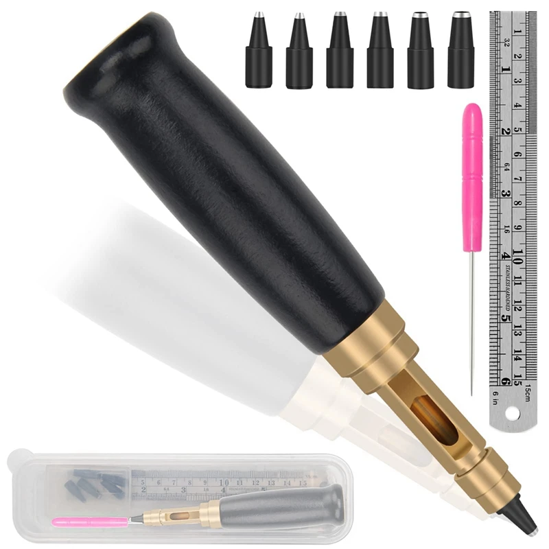 Adjustable-Screw-Punch-6-Tip-Sizes-Belt-Hole-Puncher-Wood-Handle ...