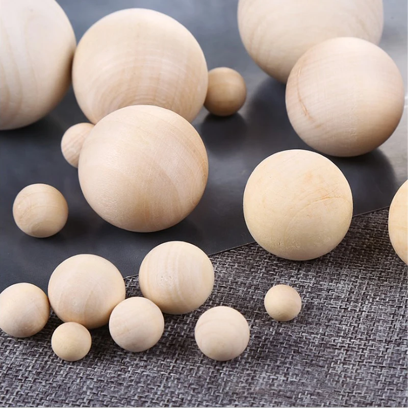 Solid Wooden Balls Round Diameter 8/10/12/14/15/20/25/30/35/40/50mm ...