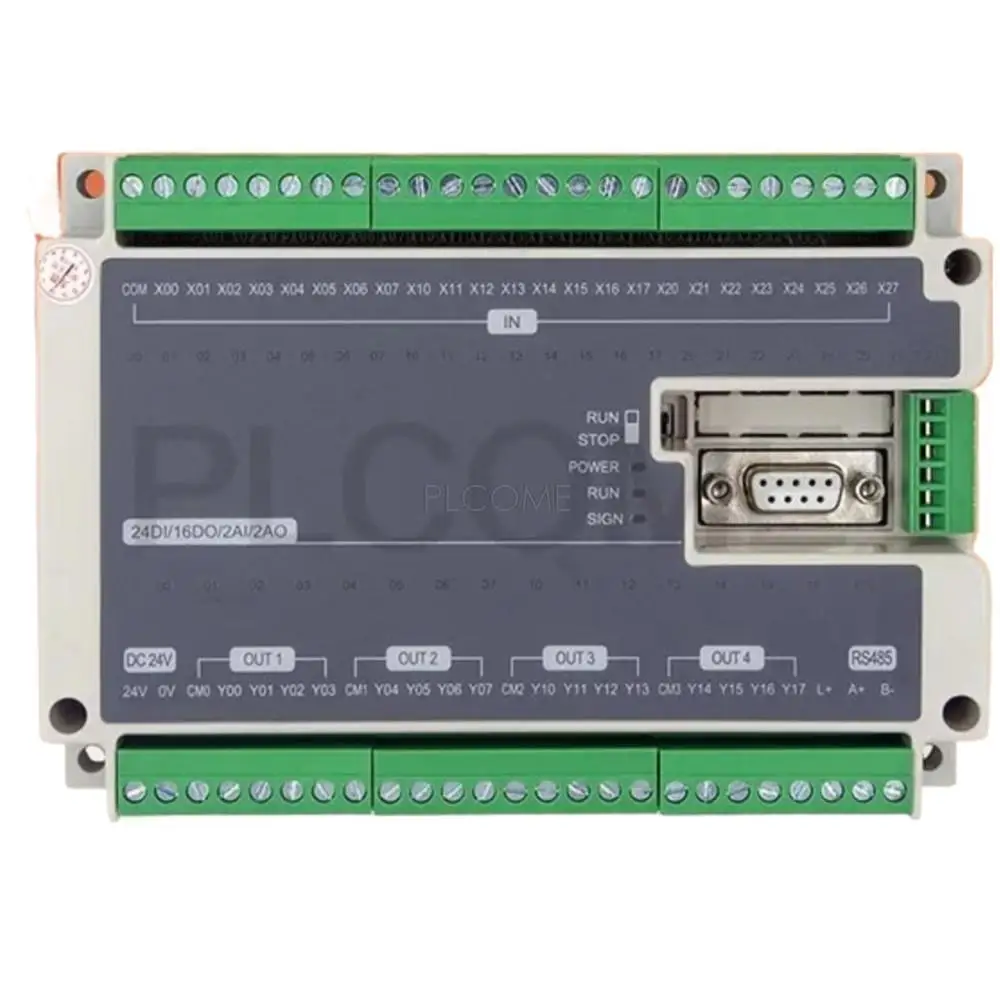 FX1N-FX2N-FX3U-PLC-40MT-40MR-24DI-16DO-2AD-2DA-Analog-RS485-Modbus-4-6 ...