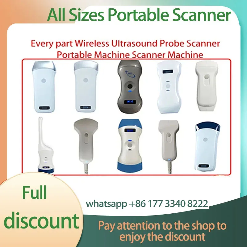Ultrasound-Probe-Scanner-M-quina-Sem-Fio-WIFI-Mala-Livre-Suporte-iOS ...